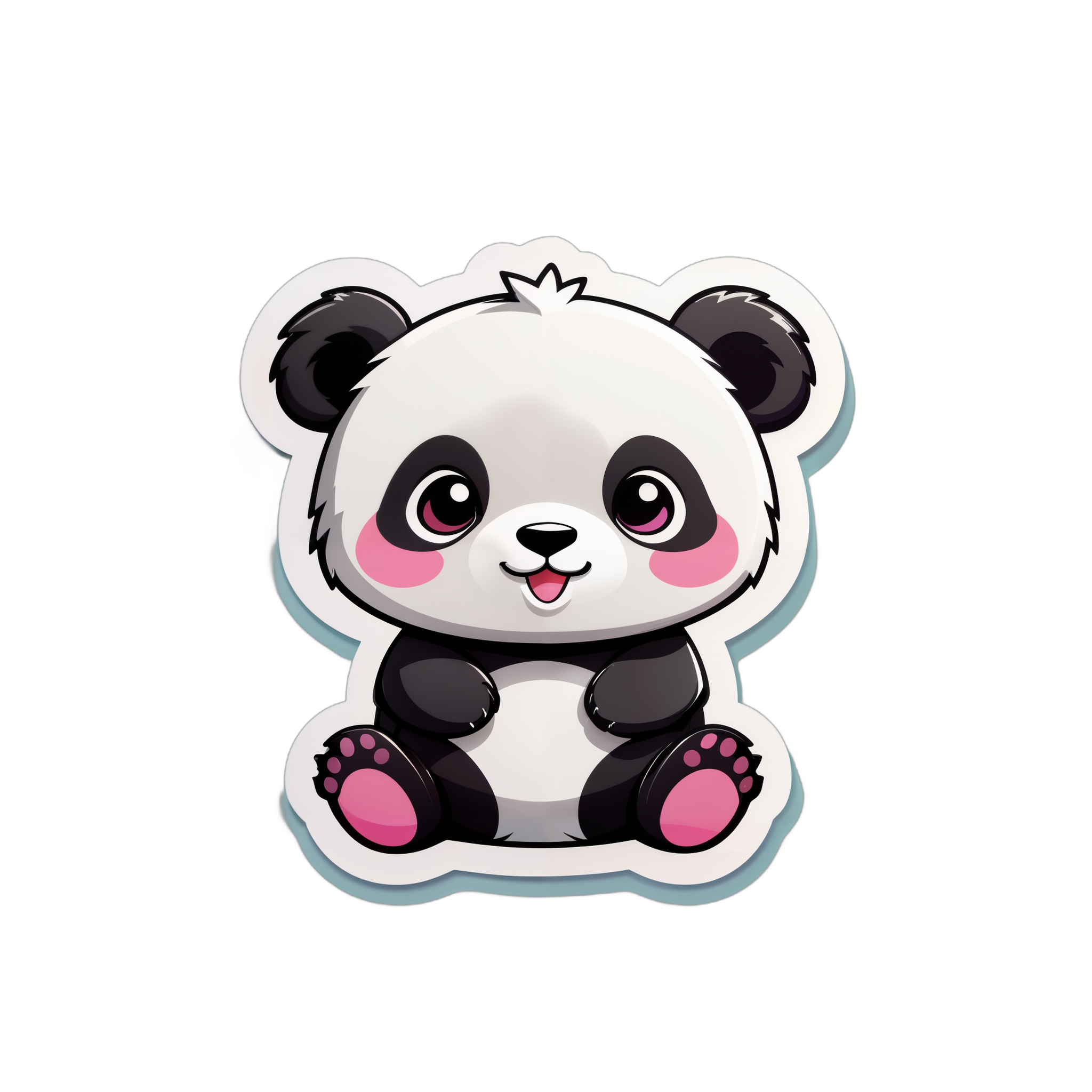 sticker-realistic-style-Cute-little-panda-stable-diffusion ...